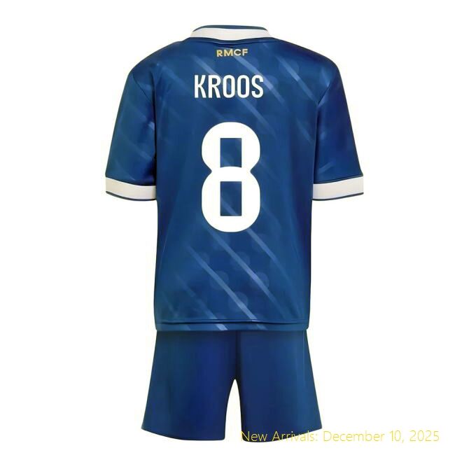 2025-2026 Real Madrid RM Official Third Youth Kit (Kroos 8) - - Euro ...