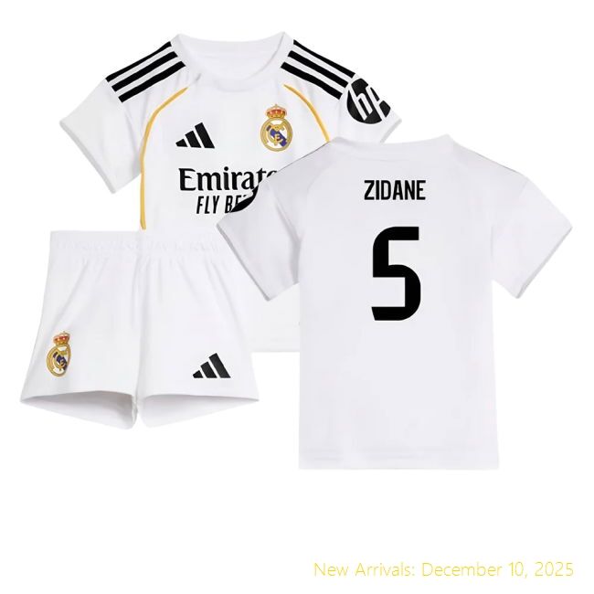 2025-2026 Real Madrid RM High-Quality Home Baby Kit (Zidane 5) - Euro ...