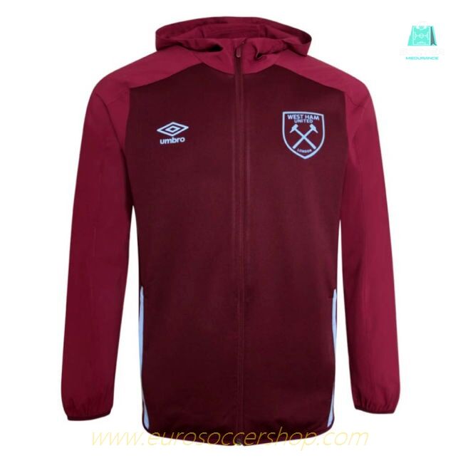2020-2021 West Ham Hooded Jacket (Claret) - Euro Soccer Shop - 2026 ...